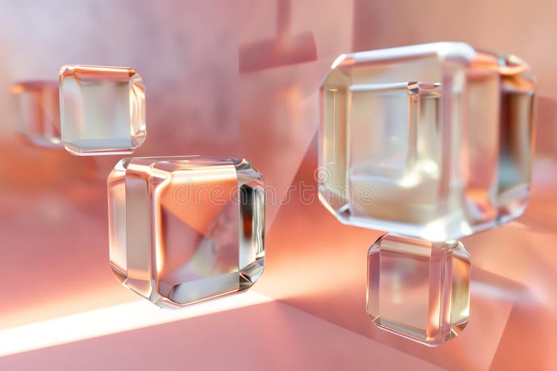 Glowing Crystals on a Gradient Background Stock Image - Image of luxury ...