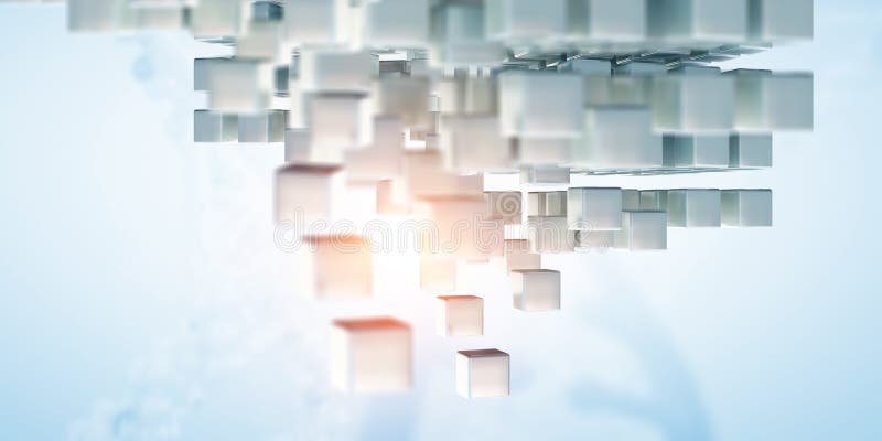 Glowing Cubes. Innovation and Creativity Concept Stock Illustration ...