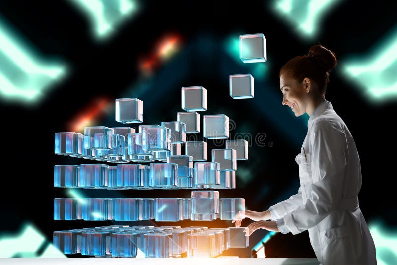 Glowing Cubes. Innovation and Creativity Concept Stock Photo - Image of ...
