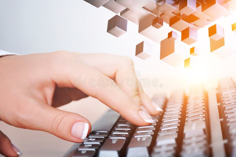 Glowing Cubes. Innovation and Creativity Concept Stock Photo - Image of ...