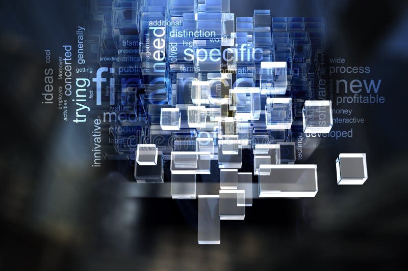 Glowing Cubes. Innovation and Creativity Concept Stock Illustration ...