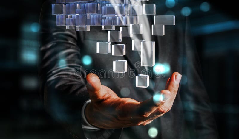 Glowing Cubes. Innovation and Creativity Concept Stock Photo - Image of ...