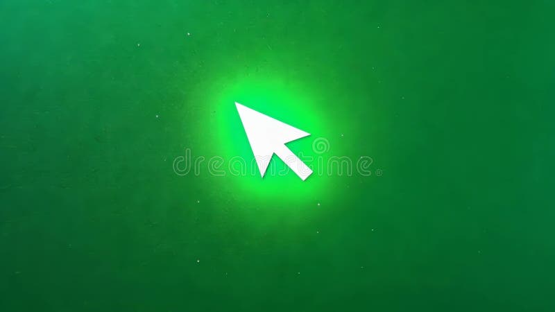 Glowing Cursor Animation Green Screen Background Video Stock Footage ...