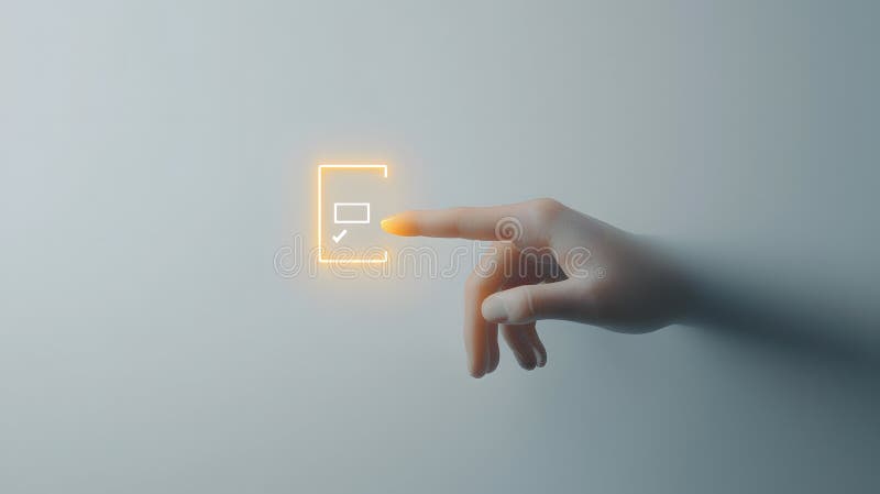 Glowing Cursor Pointing Simple Identity Button Stock Illustration ...