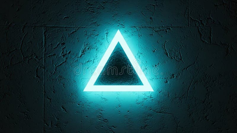 Luminous Cyan Neon Triangle Stock Illustrations – 111 Luminous Cyan ...