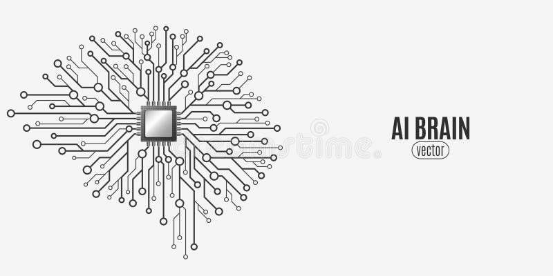 Glowing Cyber Brain with Cpu for Neural Networks Design. Artificial ...