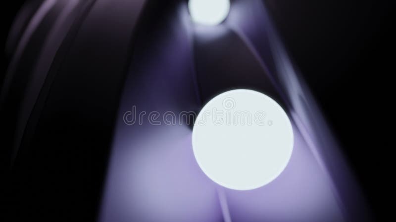 Glowing 3d Balls Moving on Surface. Design. Neon Balls Roll Along 3D ...