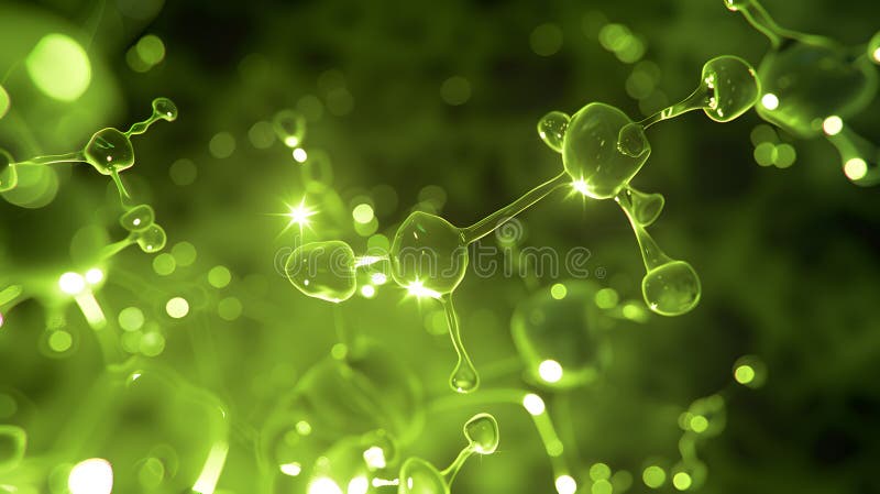 Glowing 3D Illustration of an Enzyme. Stock Illustration - Illustration ...
