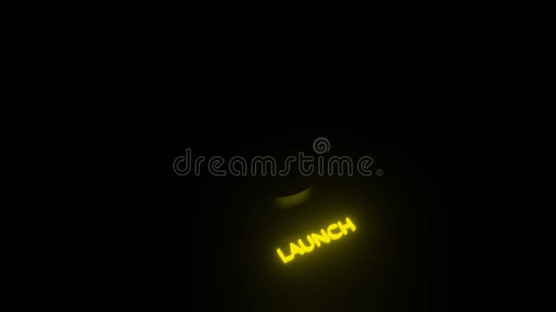 Glowing 3d Launch Button. Design. Button To Start Computer System in ...