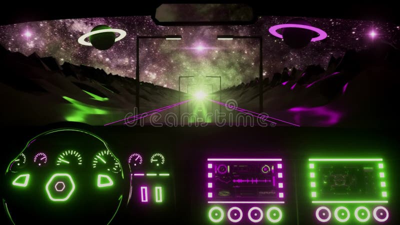 3D Retro Synthwave River Landscape VJ Loop Background Stock Video ...