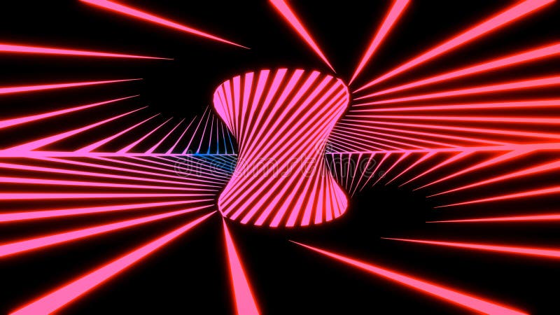 Glowing 3d Tornado Formed by Spiral Twisted Lines, Seamless Loop ...