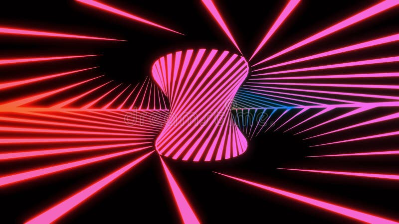 Glowing 3d Tornado Formed by Spiral Twisted Lines, Seamless Loop ...