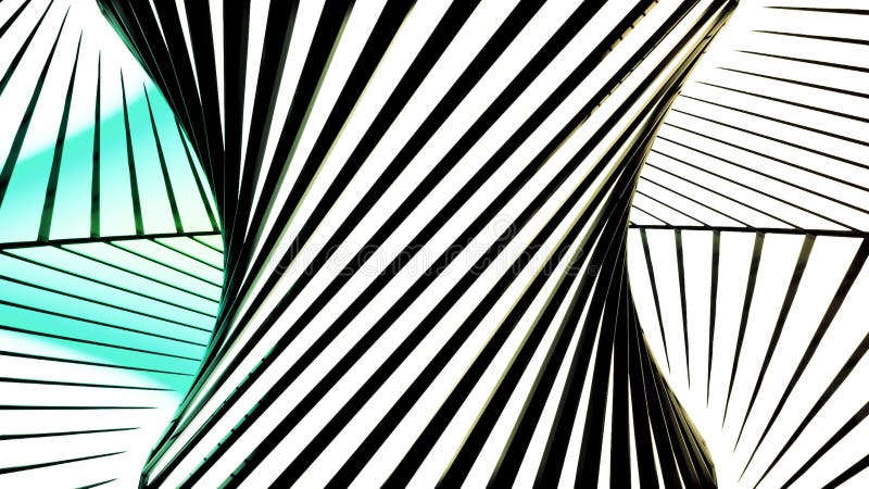 Glowing 3d Tornado Formed by Spiral Twisted Lines, Seamless Loop ...