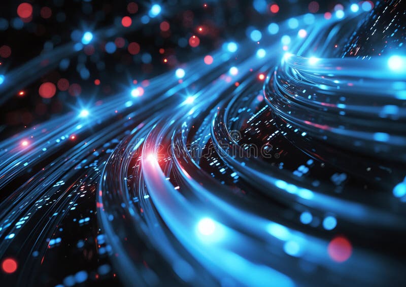 Glowing Data Cables Background for Transferring Information Stock Image ...