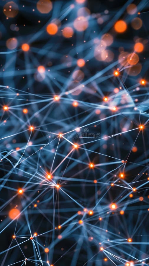 Glowing Data Points And Connections Visualizing Ai Insights Ai Insights Stock Image Image Of