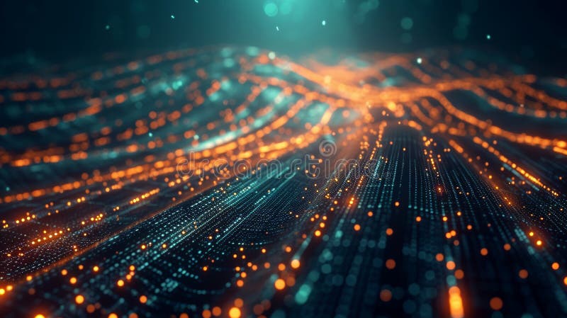 Glowing Data Streams Crisscross in a Dark Void, Symbolizing the ...