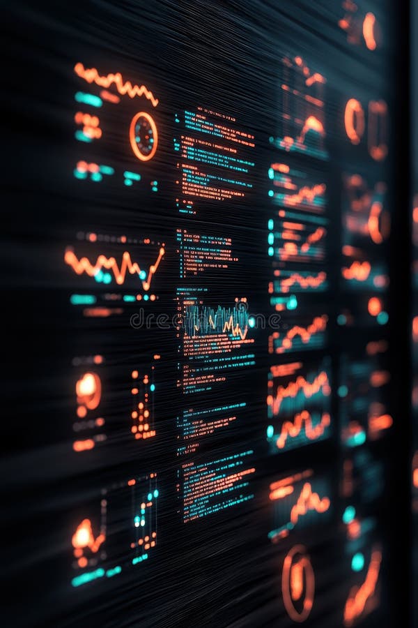 Glowing Data Streams Showcasing Neural Network Analysis with Digital ...