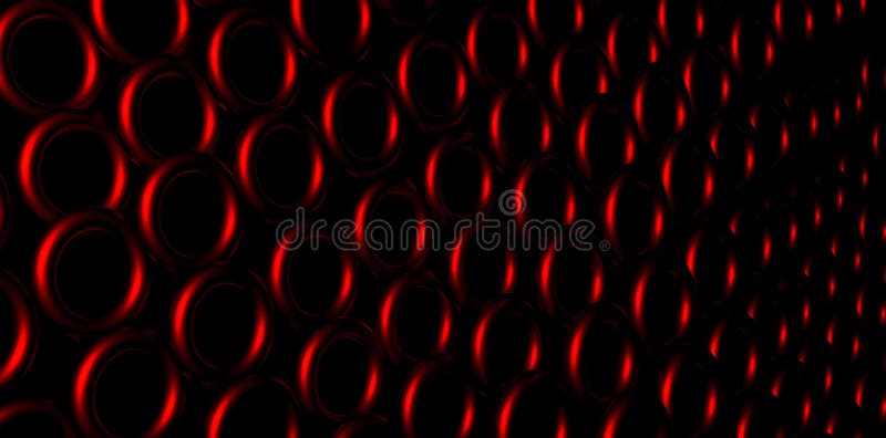 Glowing Depth: Circular Patterns in Red Stock Illustration ...