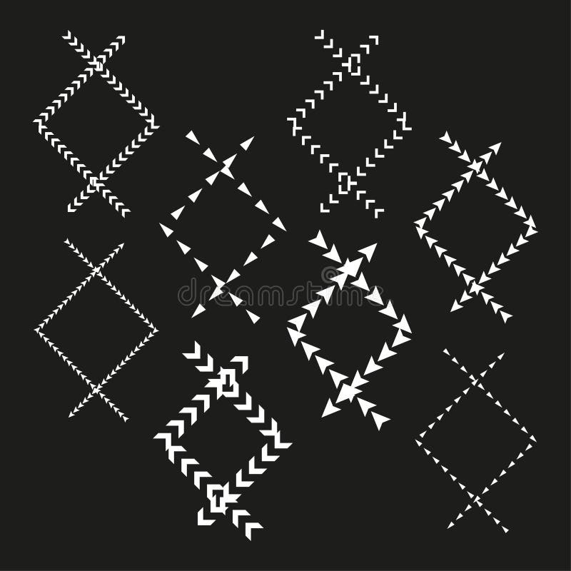 Glowing Diamond Grid. Black Background Shape. Neon Light Pattern ...