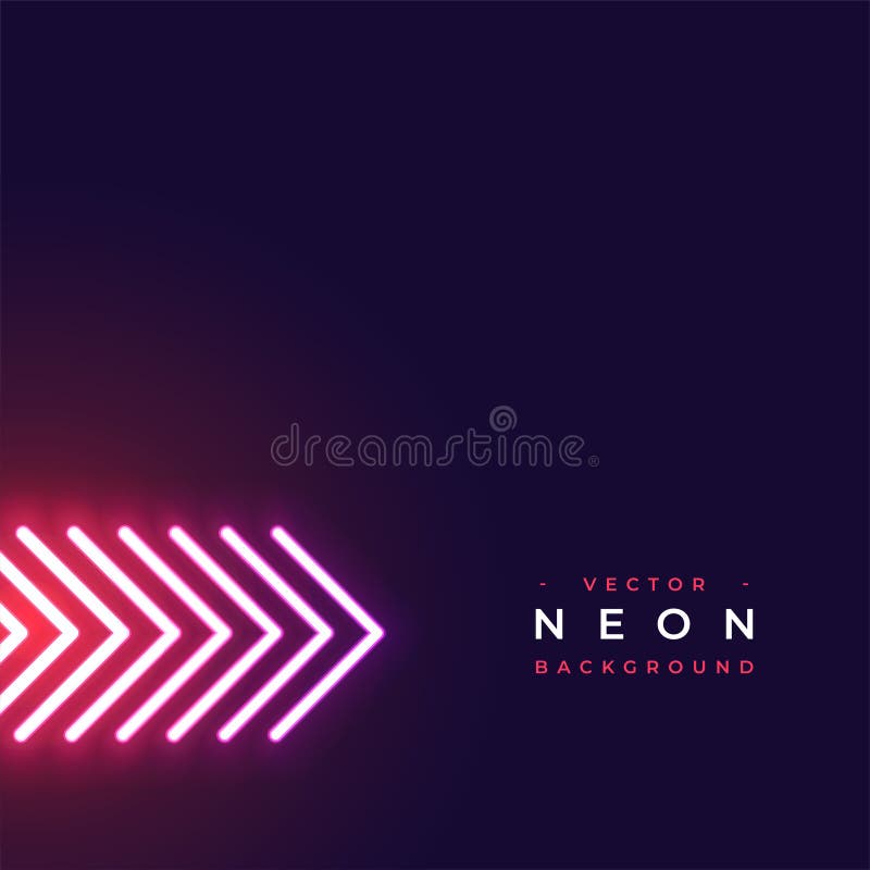 Glowing Digital Arrow Background in Line Style Stock Vector ...