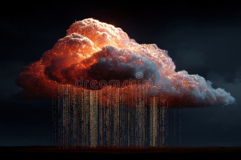 118 Glowing Cloud Computing Concept Illustrating Digital Data Storage Technology Innovation ...
