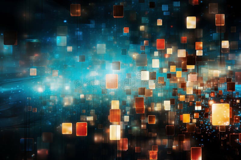 A Glowing Digital Collage of Modern Art, Artistic Bokeh Background ...