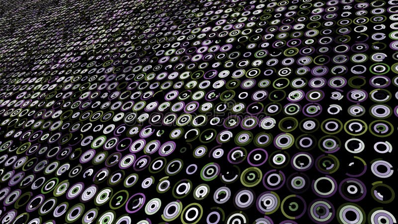 Glowing Digital Data Circle Lights Blinking and Spinning. Animation ...