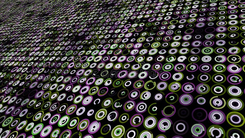 Glowing Digital Data Circle Lights Blinking and Spinning. Animation ...