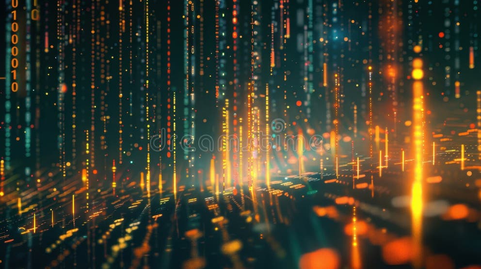 The Digital Data Matrix.AI Generated Image Stock Image - Image of ...
