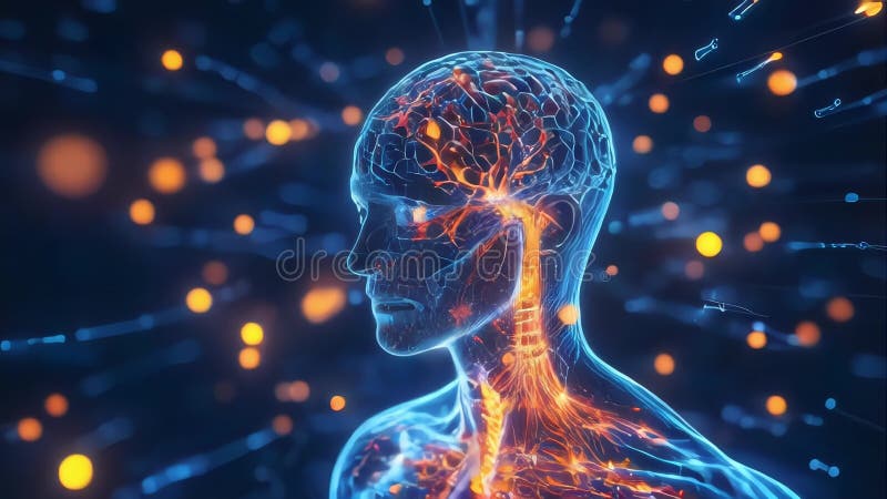Brain and Nervous System with Glowing Energy Connections Stock Video ...
