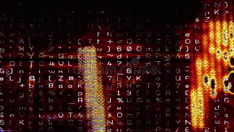 Glowing Digital Interface with Streaming Alphanumeric Data Stock Footage - Video of cyberspace ...