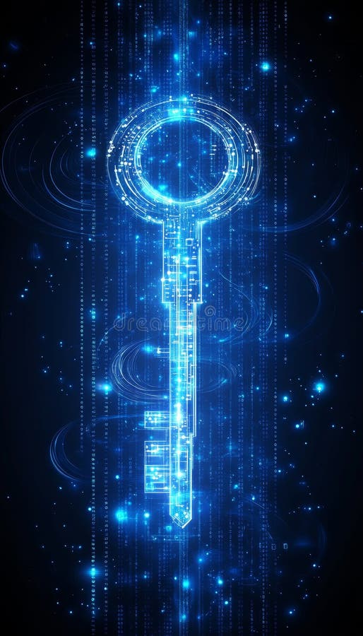 Glowing Digital Key Unlocking Potential in Technology-Driven Economy ...