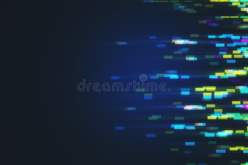 Glowing Digital Lines Background Stock Illustration - Illustration of ...