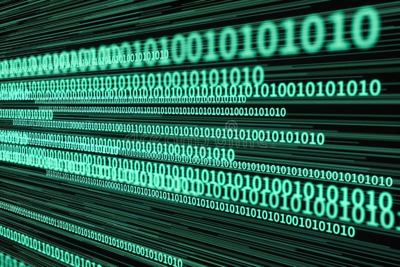 Digital Lines Made of Numbers, Globe Big Data Background, 3d Rendering ...