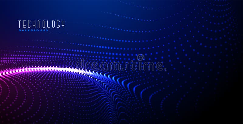 Glowing Digital Particles Background Design Stock Vector - Illustration ...