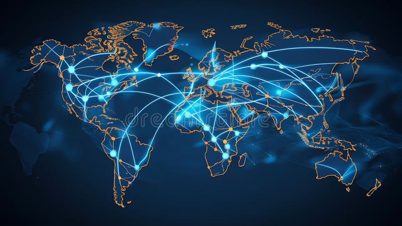 A Glowing Digital Representation of the Earth at Night, with ...