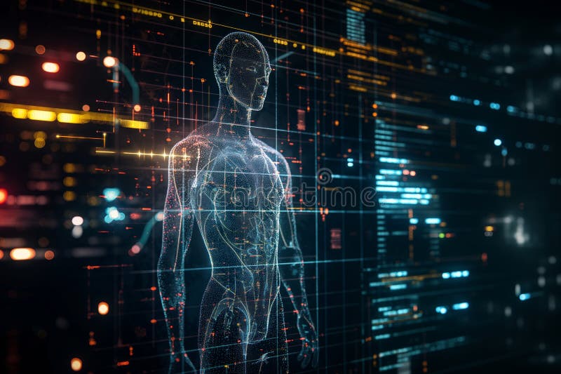 Digital Human Anatomy Interface Stock Photo - Image of digital ...