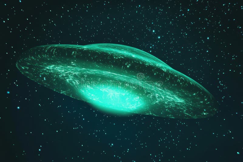 Mysterious Glowing Object Cosmic Landscape Filled Stars Stock Photos ...