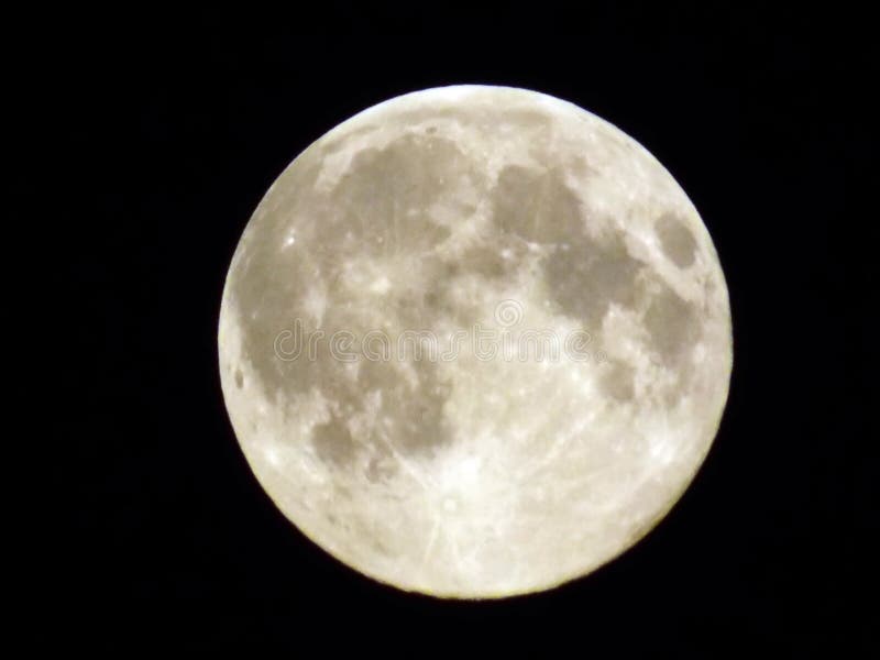 Glowing Disk of the Moon Closeup Stock Photo - Image of level ...