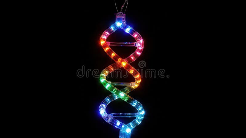 Glowing DNA Helix a Colorful Representation of Genetic Structure on ...