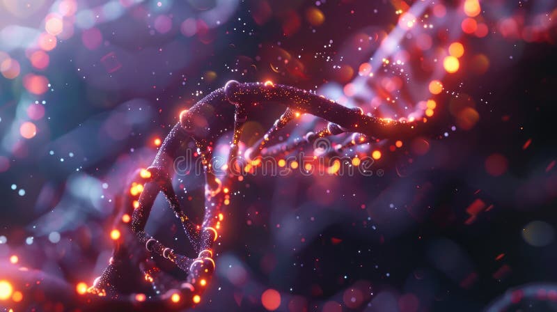 Glowing DNA Illustration Showcases Advancements in Gene Editing Stock ...