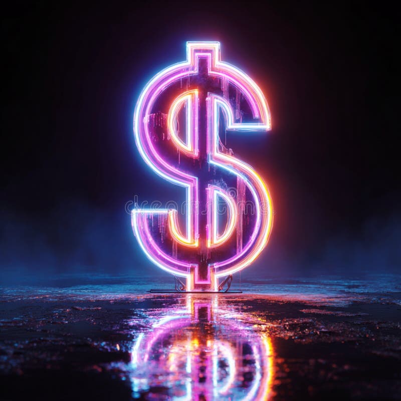 Glowing Dollar Symbol Stock Illustrations – 11,220 Glowing Dollar ...