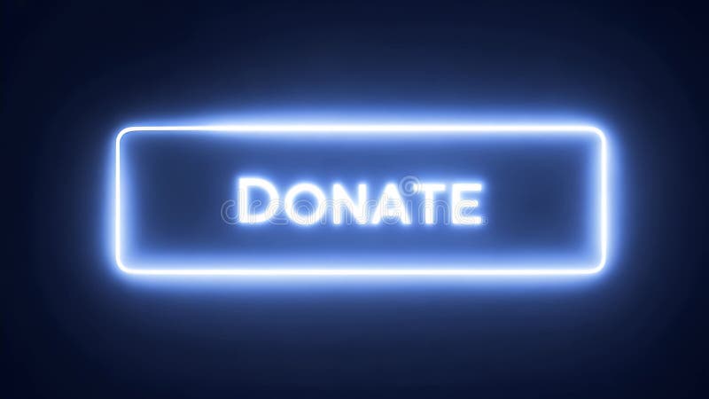 Glowing Donate Button with Futuristic Design Stock Video - Video of ...