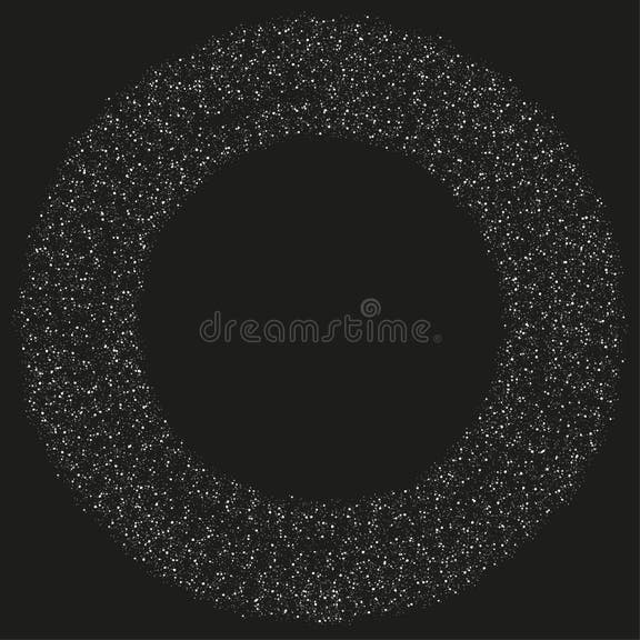 Glowing Dot Ring. Circular Dot Texture. Particle Shape Vector. Abstract ...