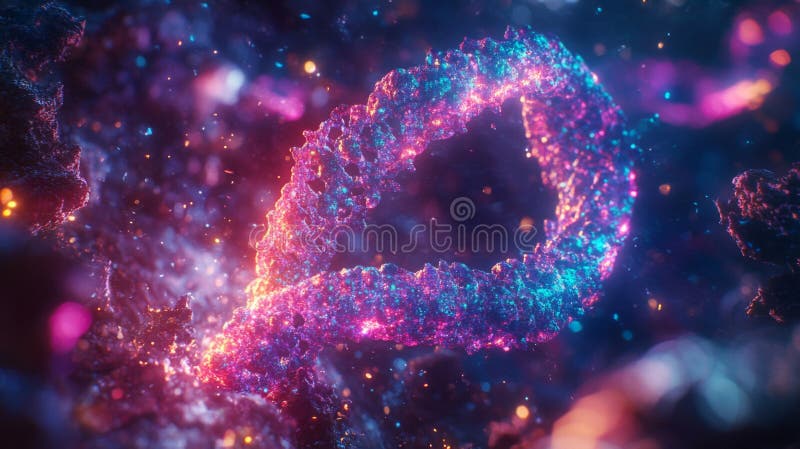 Glowing Double Helix DNA Abstract Background Stock Illustration ...