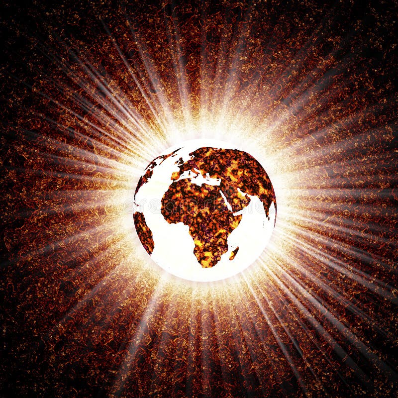 Glowing earth stock illustration. Illustration of planet - 5236597