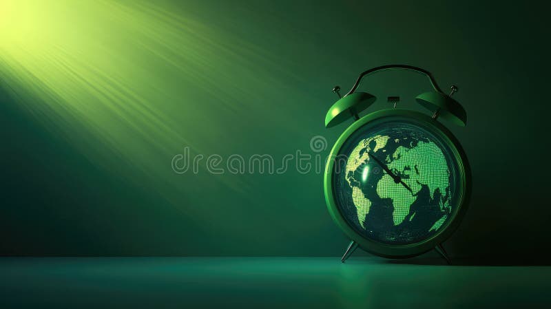 A Glowing Earth Clock Symbolizing the Urgent Need for Environmental ...