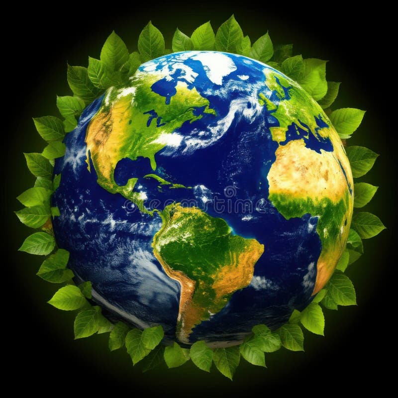 Glowing Earth Globe stock illustration. Illustration of environmental ...