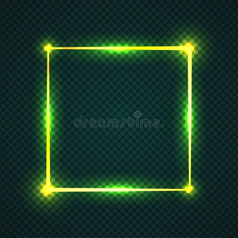 Glowing Effect Rectangle Stroke with Isolated Background Stock Vector ...