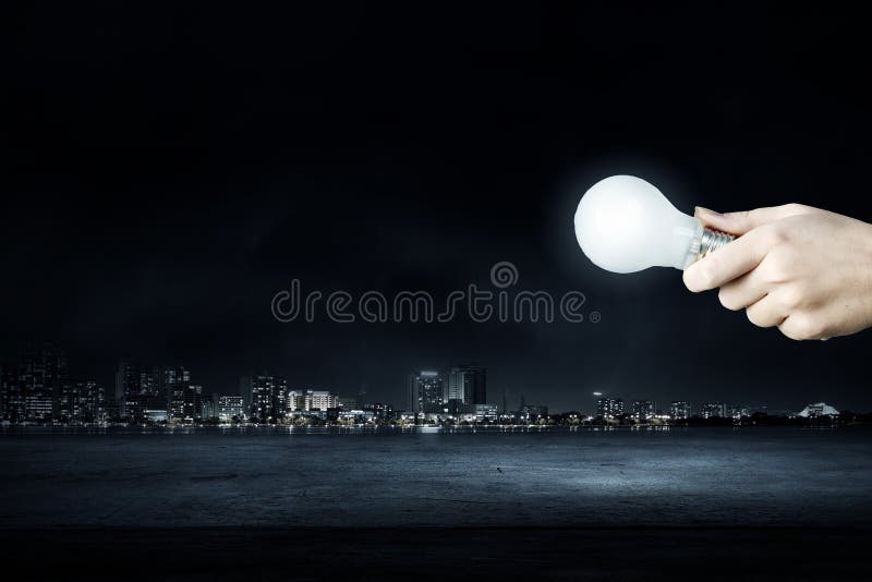 Glowing Electric Bulb . Concept Image Stock Photo - Image of creativity ...